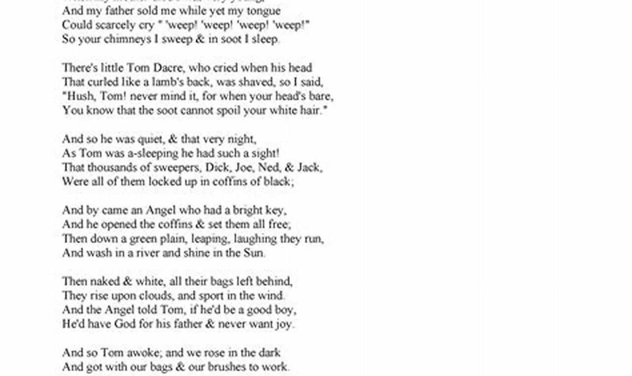 Unlocking Blake's Chimney Sweeper Poem Meaning and Analysis